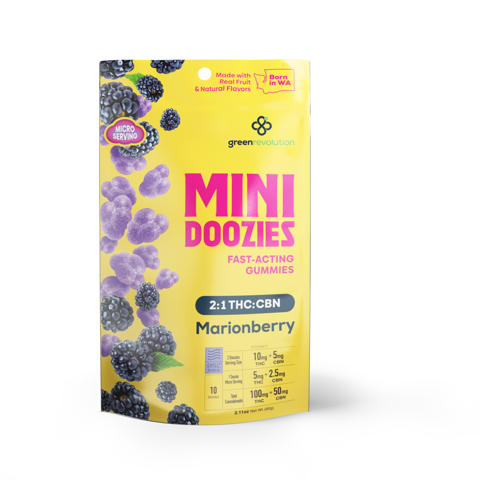 Mini THC CBN Gummies - Marionberry - Green Revolution